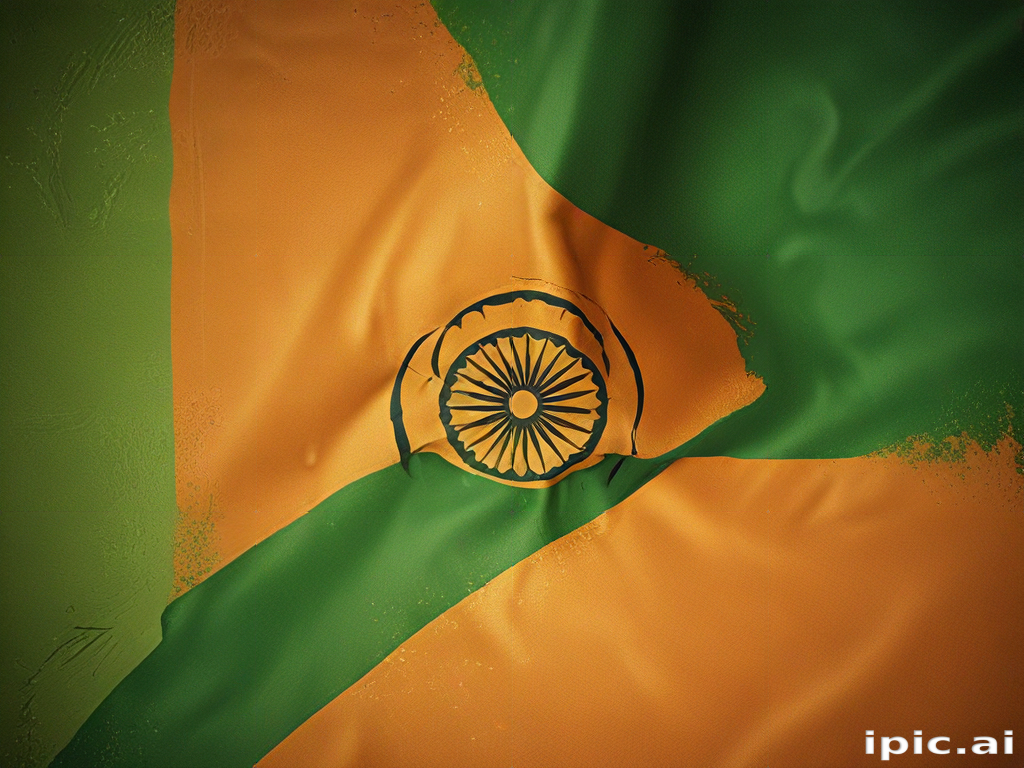The Vibrant Colors of the Indian Flag with Symbolic Ashoka Chakra