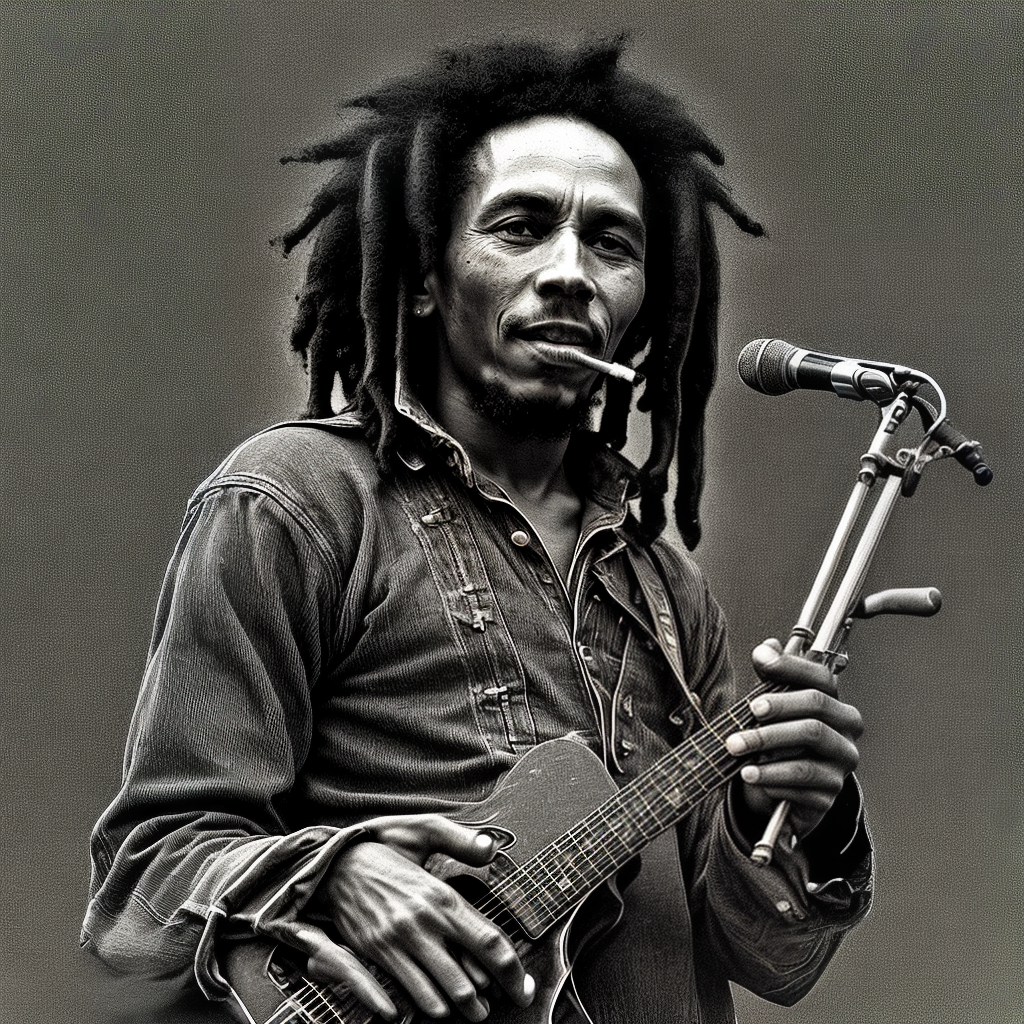 Bob Marley on Mars Smoking bong thrashpolka