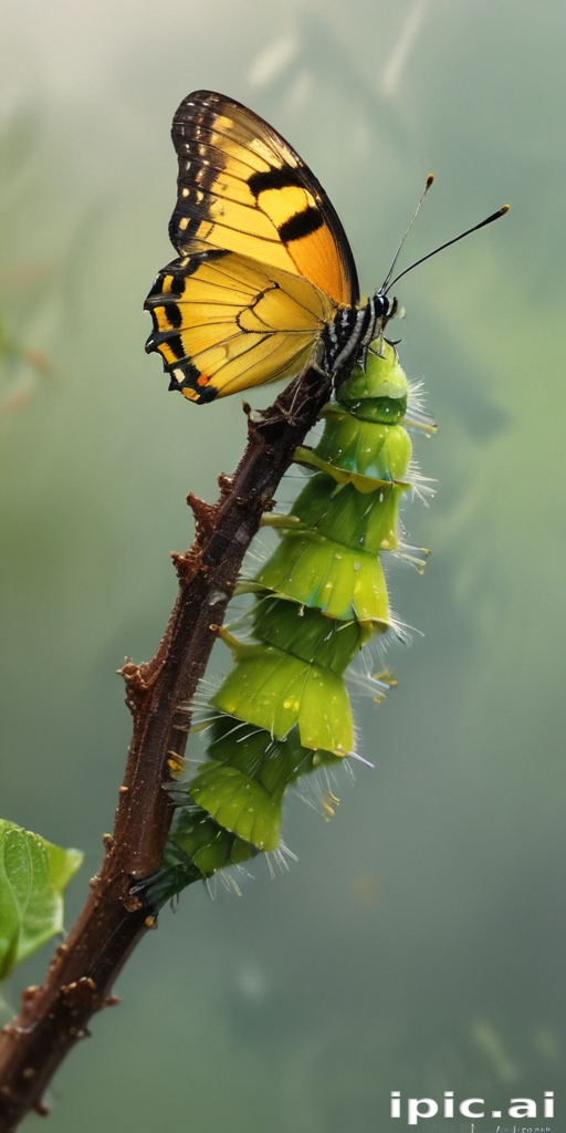 The Beautiful Transformation from Caterpillar to Vibrant Butterfly in ...