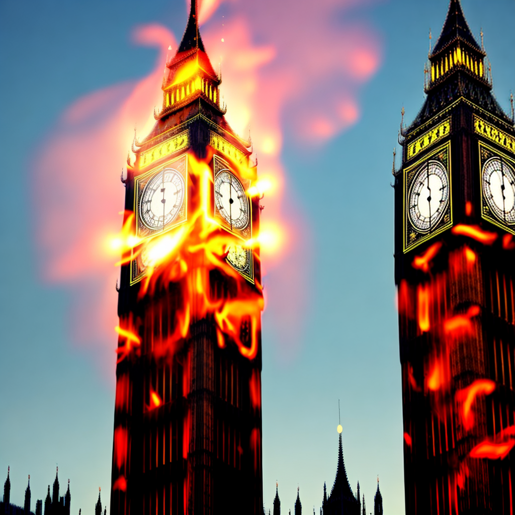 big ben exploding