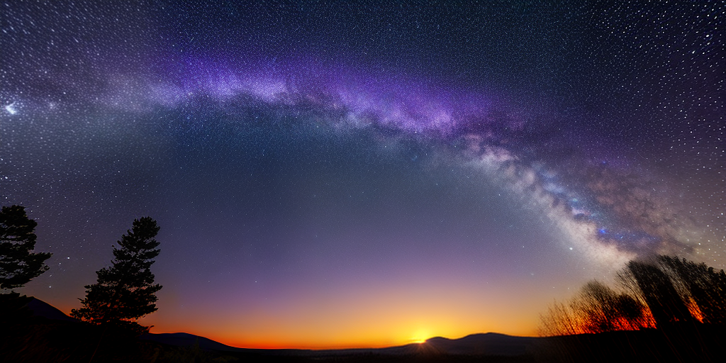 Purple sky star explosion