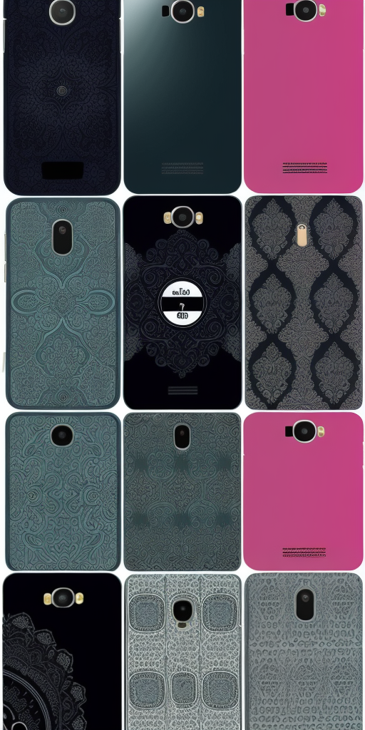 Collection of Stylish Phone Cases Featuring Intricate Patterns and Designs
