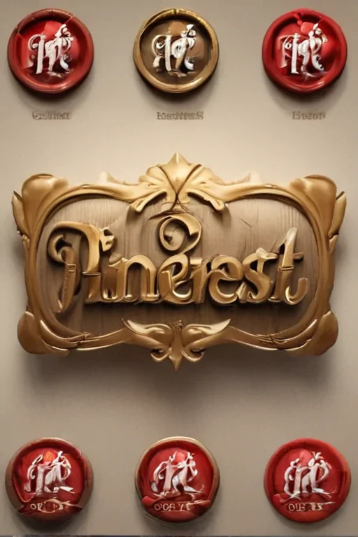 Elegant Display of the Pinterest Logo Surrounded by Unique Icon Designs