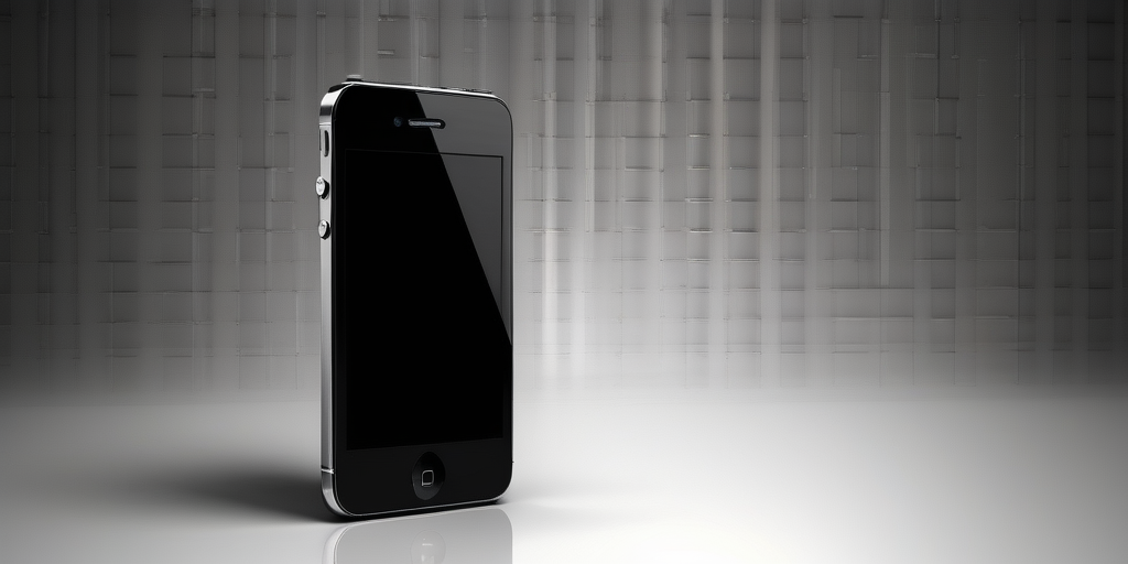 Close-Up View of a Sleek Black Smartphone Against a Modern Background