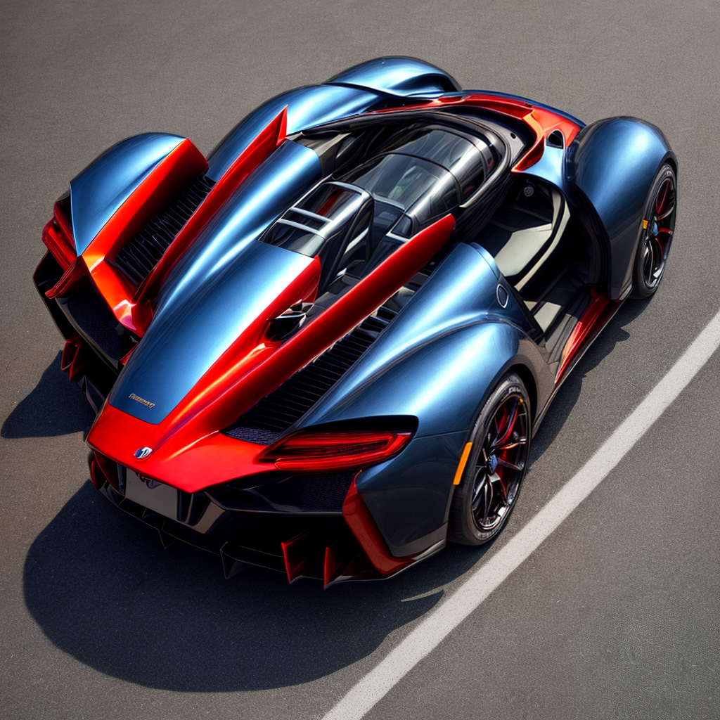 Single wheel in the rear hyper car
