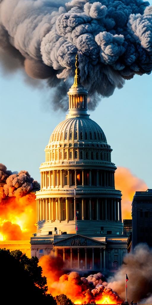 big explosion in the capitol building