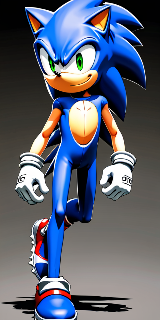 A body sonic 2d anime art style
